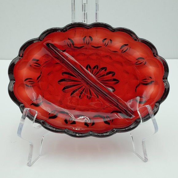 Anchor Hocking | Dining | Anchor Hocking Fairfield Ruby Red Divided ...